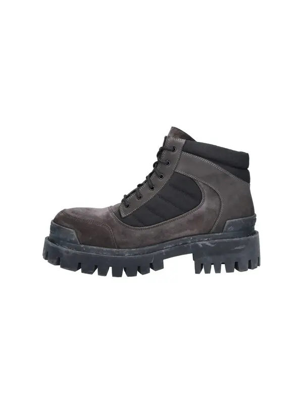 Balenciaga Combat Strike Boots - Brown