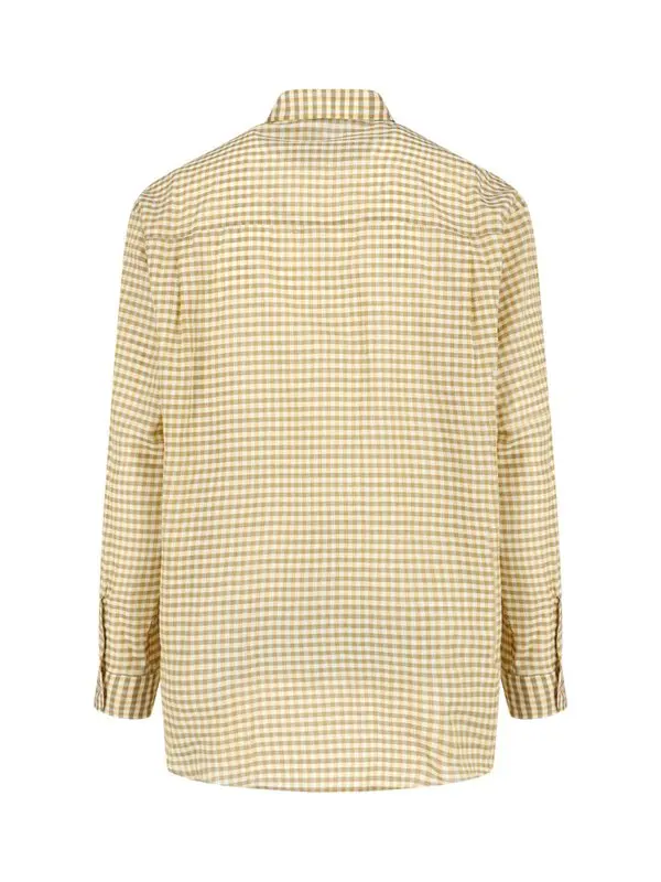Auralee Checkered Shirt - Beige