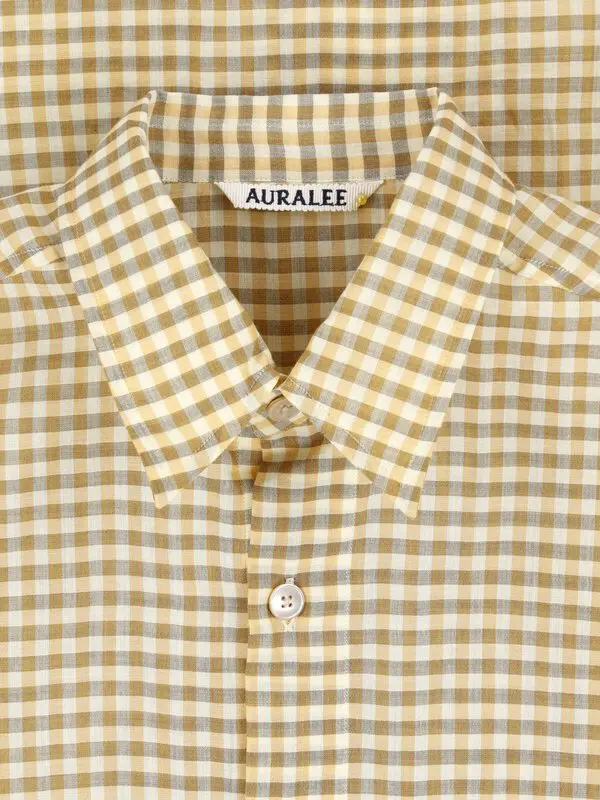 Auralee Checkered Shirt - Beige