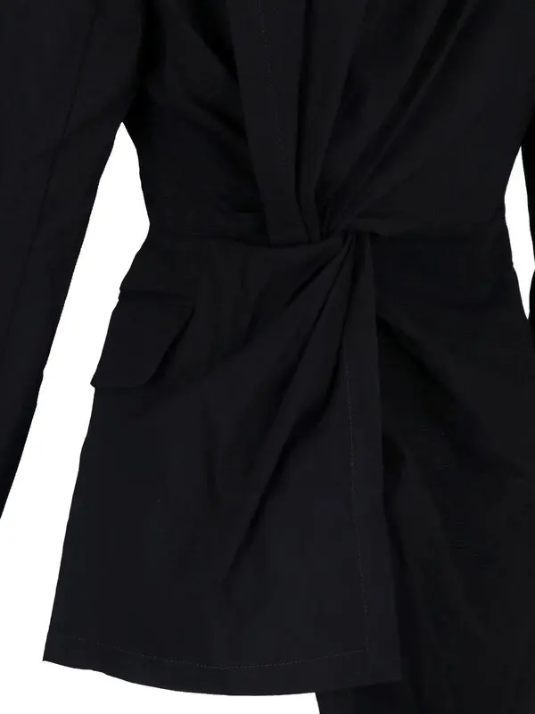 UMA WANG Asymmetrical Single-breasted Blazer - Black