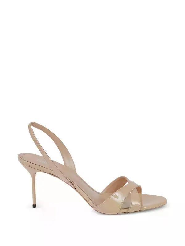 Paris Texas Lidia Patent-leather Slingback Sandals - Neutrals