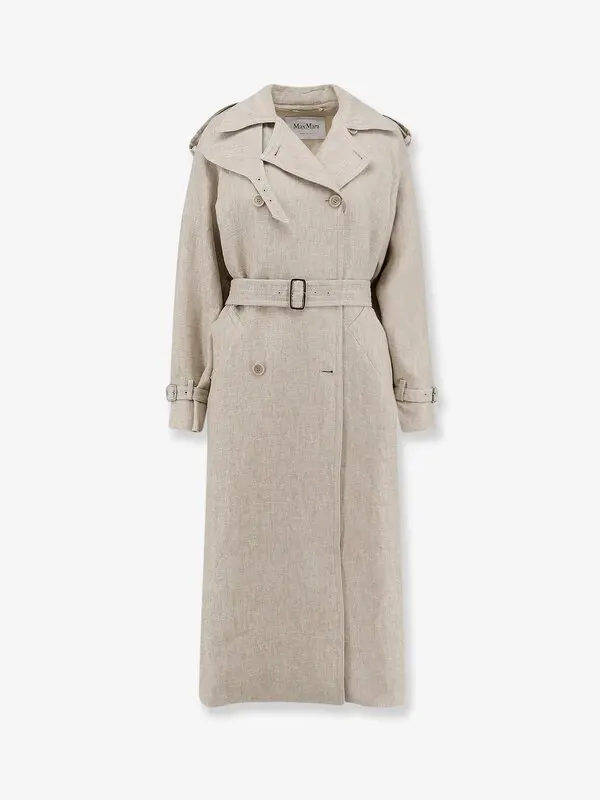 Max Mara Mxspedaggi Linen Trench - Beige