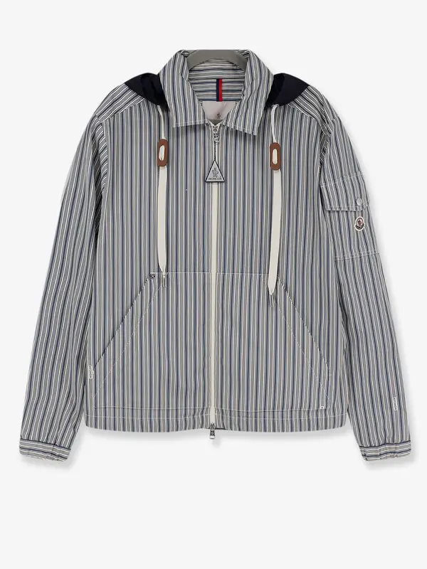 Moncler Havas Striped Cotton Jacket - Blue