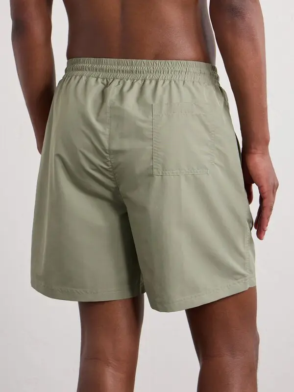 Brunello Cucinelli Straight-leg Logo-print Swim Shorts - Green