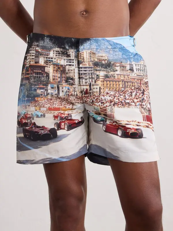 Orlebar Brown Bulldog Straight-leg Mid-length Printed Swim Shorts - Multi
