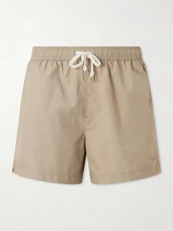 Zegna Straight-leg Mid-length Swim Shorts - Neutrals