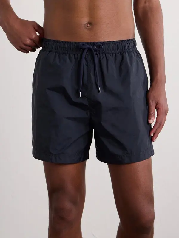 Zegna Straight-leg Mid-length Swim Shorts - Blue