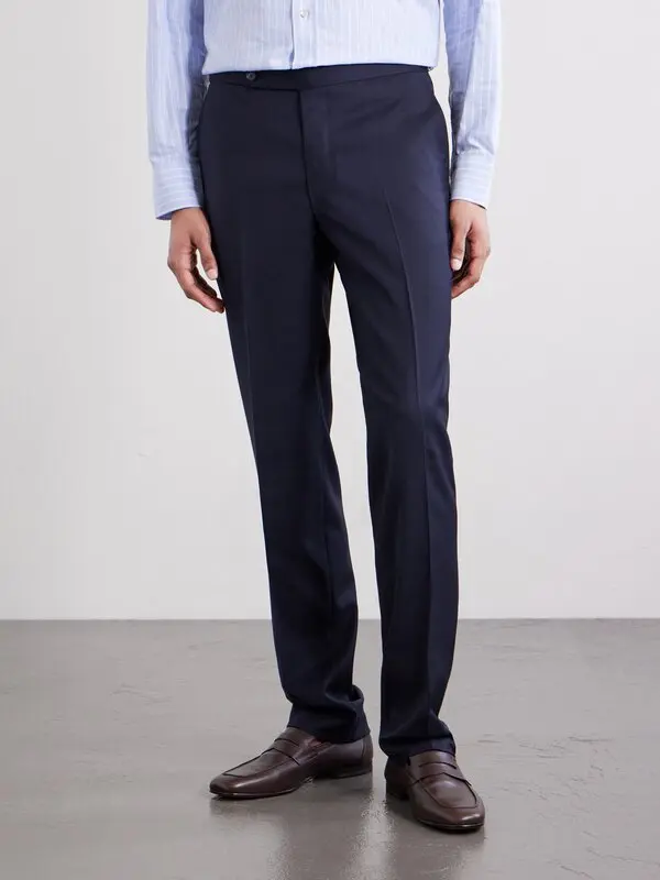 DE PETRILLO Straight-leg Wool-blend Suit Trousers