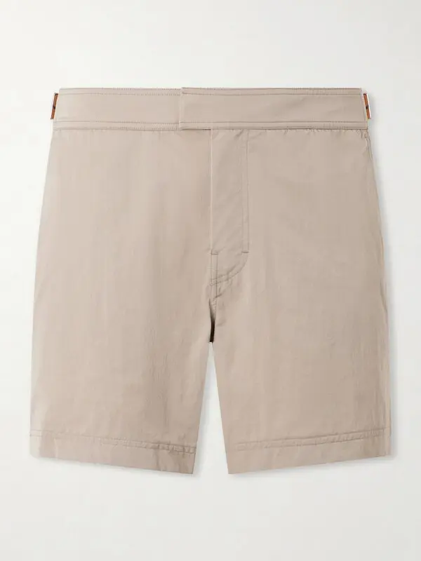 Zegna Straight-leg Mid-length Swim Shorts - Neutrals