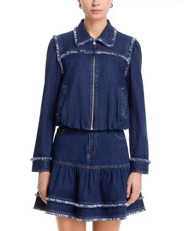 Cinq À Sept Bicolor Fringe Indria Jacket
