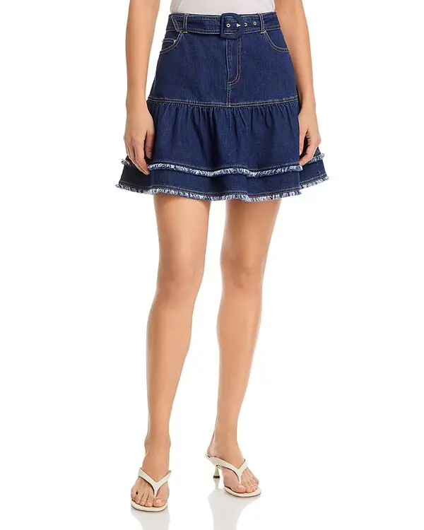 Cinq À Sept Bicolor Fringe Martina Skirt