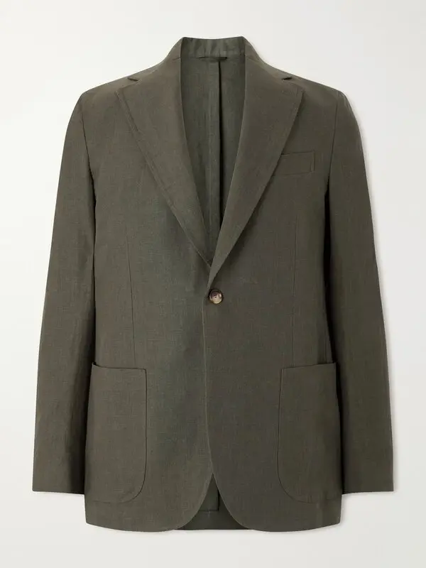 DE PETRILLO Linen Blazer - Green