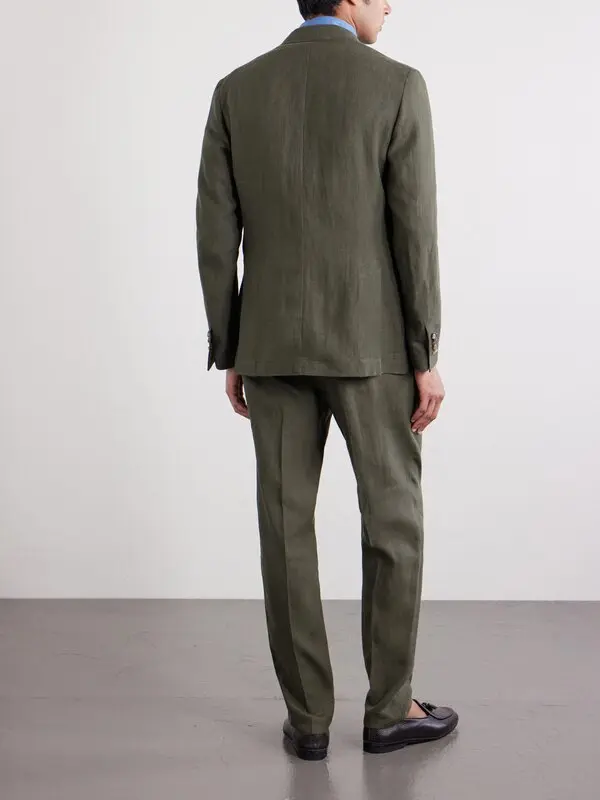 DE PETRILLO Linen Blazer - Green