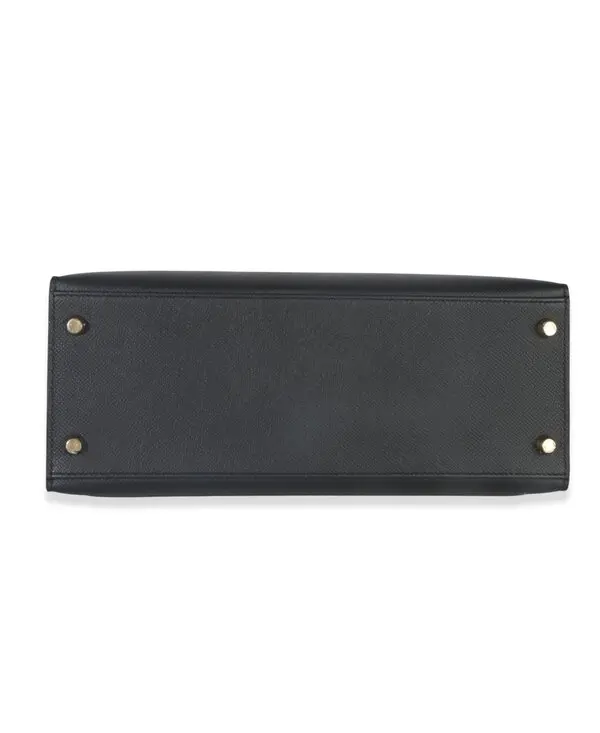 Hermès Kelly 28 Leather Handbag - Black