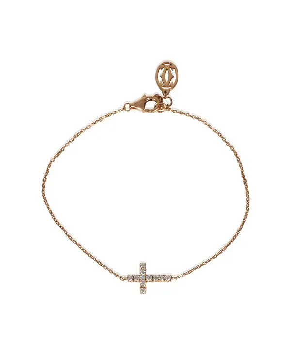 CARTIER Symbols Cross 18k Rose Gold Bracelet - Pink