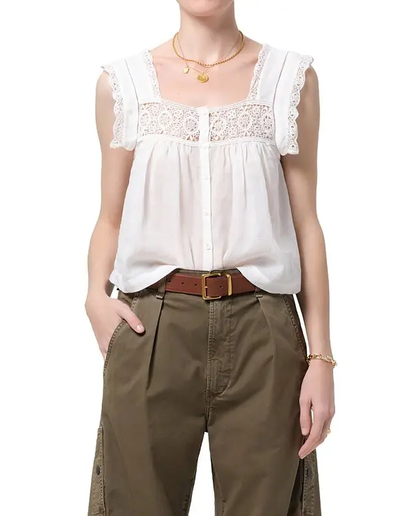 Citizens Of Humanity Mia Embroidered Top - White