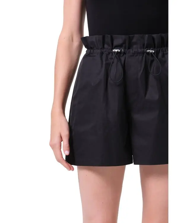 AGOLDE Lydia Gathered Waist Pull-on Shorts - Black