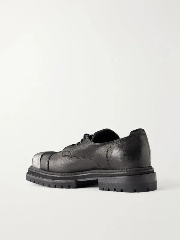 424 Metal-trimmed Leather Derby Shoes