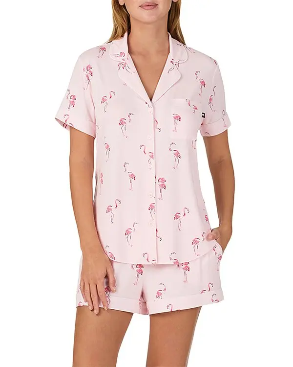 Kate Spade New York Printed Boxer Pajama Set - Pink Multi