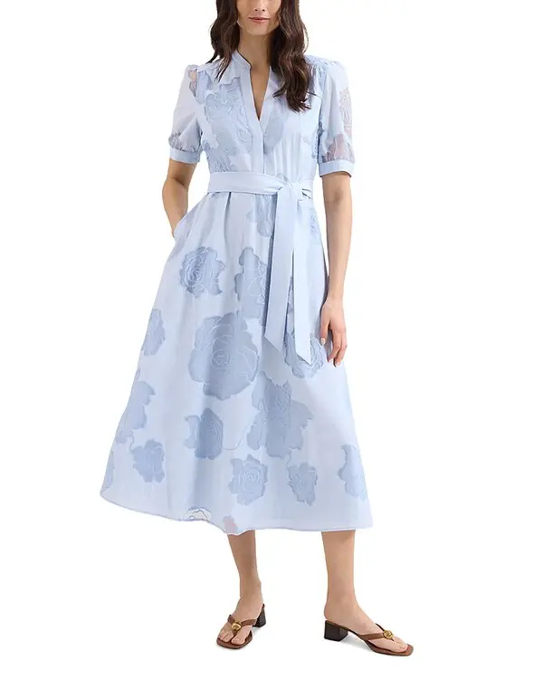 PHASE EIGHT Queenie Floral Swing Dress - Blue