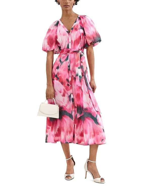 PHASE EIGHT Caterina Floral Midi Dress - Pink