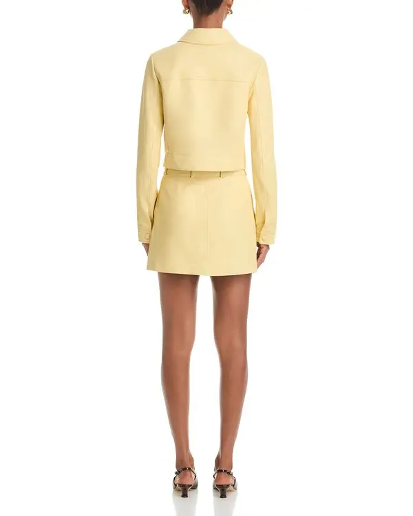 FRAME The Leather Mini Skirt
