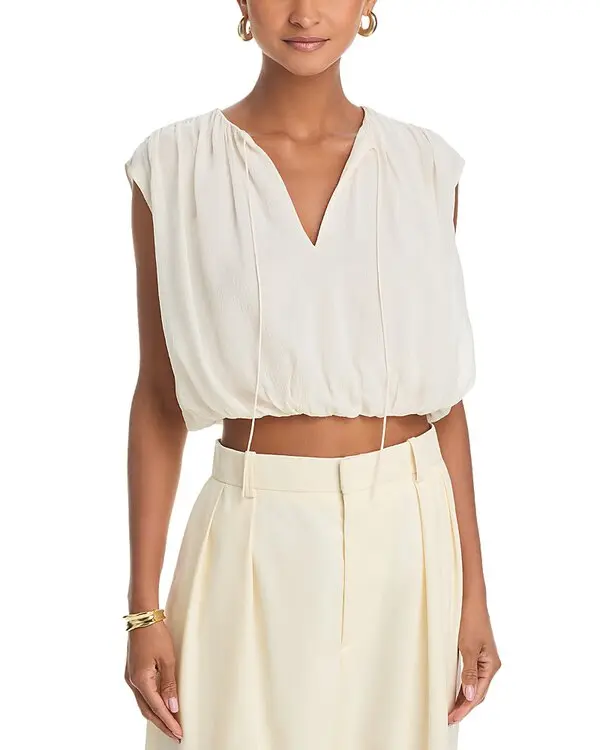 FRAME The Silk Wave Top - Cream