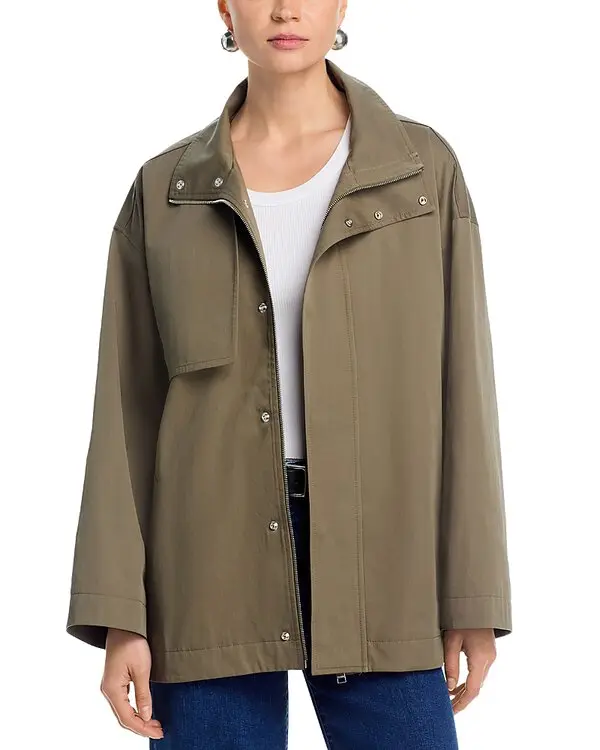 FRAME Short Field Trench Coat - Army