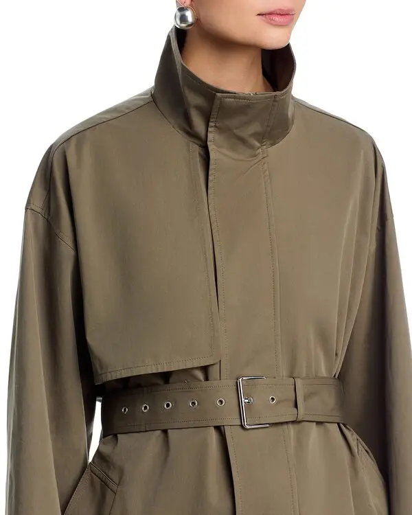 FRAME Short Field Trench Coat - Army