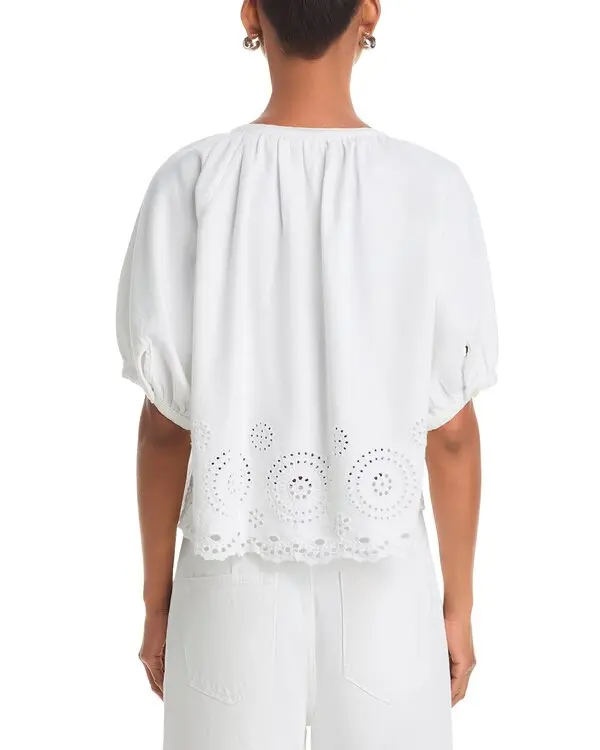 FRAME The Eyelet Resort Shirt - White