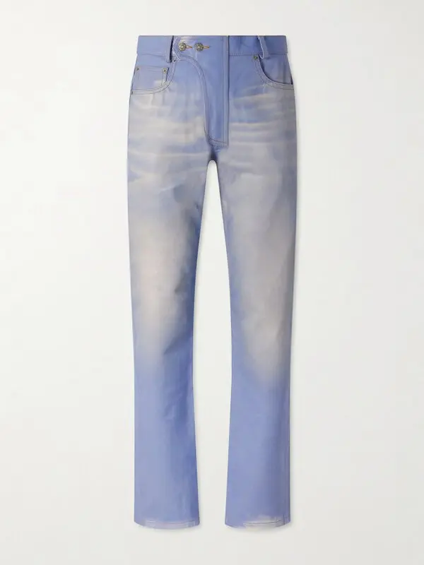 424 Moto Straight-leg Leather Trousers