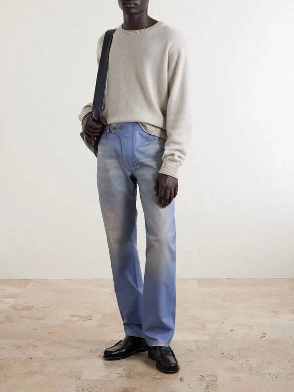 424 Moto Straight-leg Leather Trousers