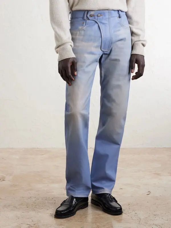 424 Moto Straight-leg Leather Trousers