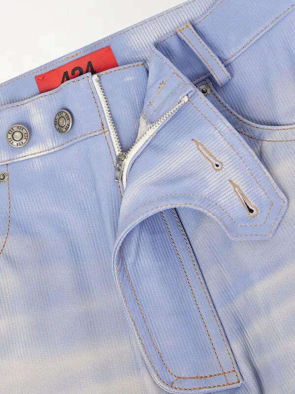 424 Moto Straight-leg Leather Trousers