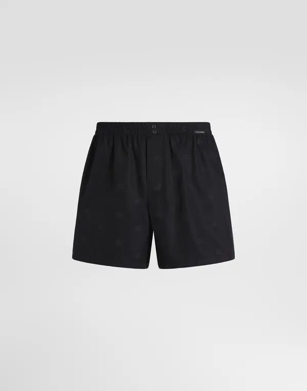 Dolce & Gabbana Logo-print Poplin Boxer Shorts - Multicolor