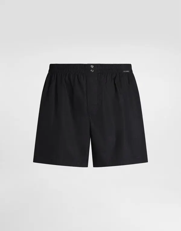 Dolce & Gabbana Logo-print Poplin Boxer Shorts - Multicolor