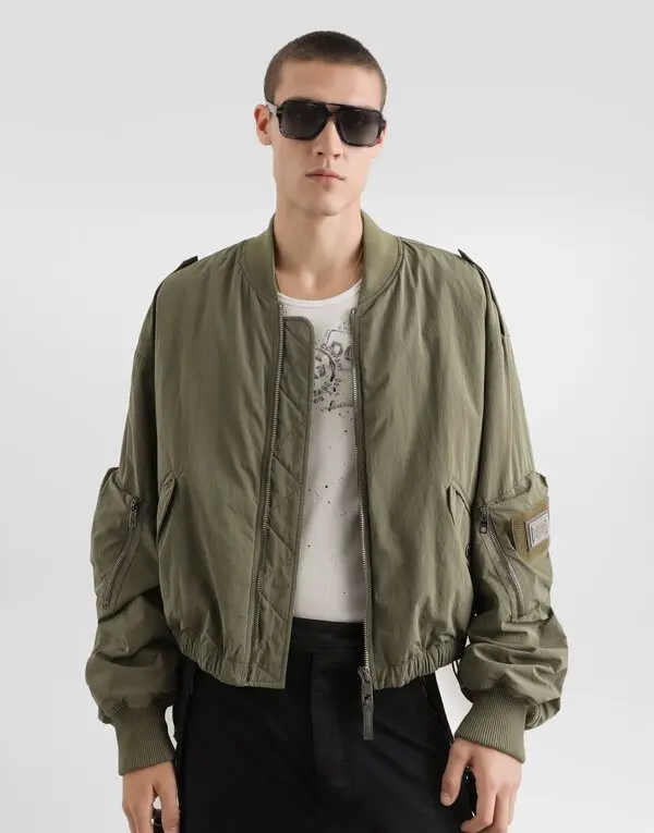 Dolce & Gabbana Wavy Nylon Bomber Jacket - Multicolor
