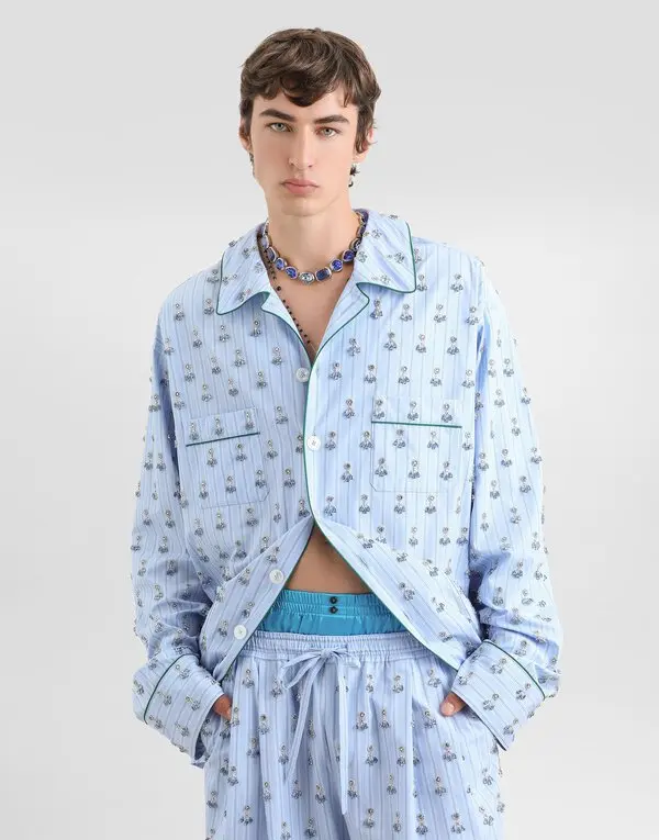 Dolce & Gabbana Vanity Shirt With Embroidery And Piping