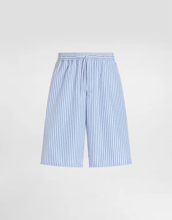 Dolce & Gabbana Striped Poplin Bermuda Shorts - Multicolor