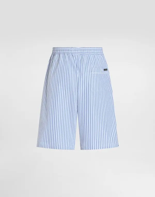 Dolce & Gabbana Striped Poplin Bermuda Shorts - Multicolor