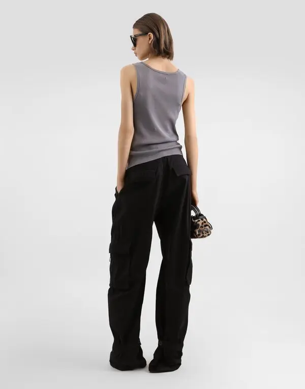 Dolce & Gabbana Ribbed Tank Top With Print