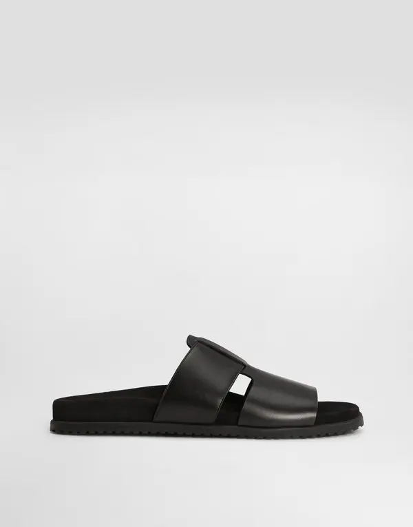 Dolce & Gabbana Dg Casual Calfskin Sandals - Black
