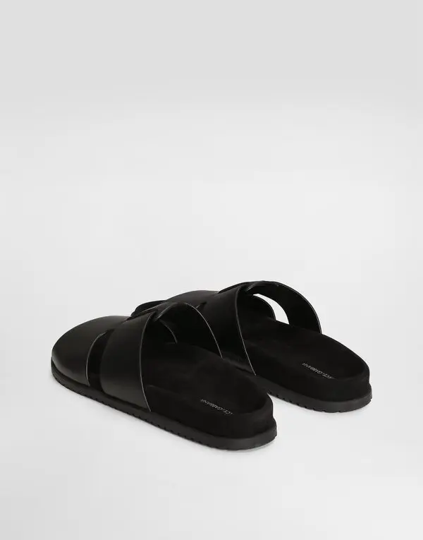 Dolce & Gabbana Dg Casual Calfskin Sandals - Black