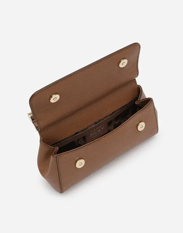 Dolce & Gabbana Mini Sicily Handbag - Brown