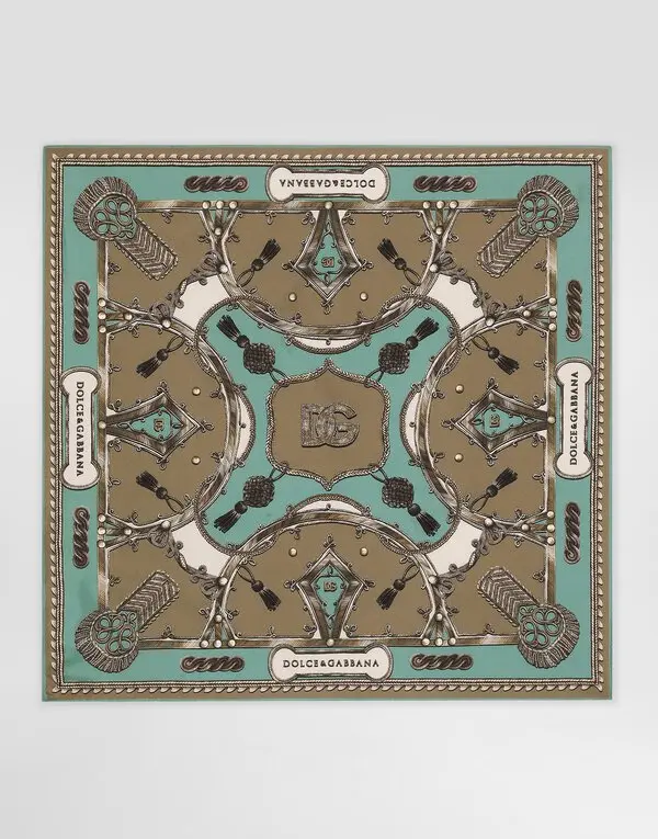 Dolce & Gabbana Cargo-print Silk Twill Scarf 70x70 - Multicolor
