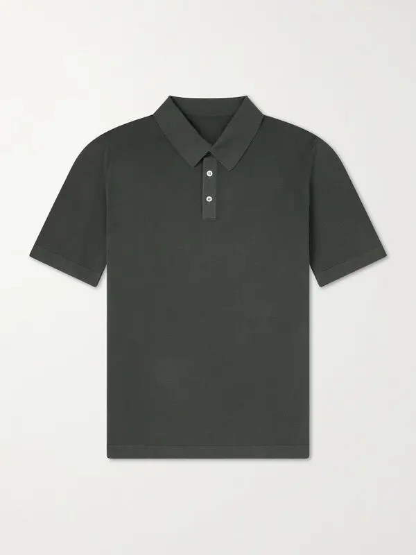 Anderson & Sheppard Organic Cotton Polo Shirt - Green