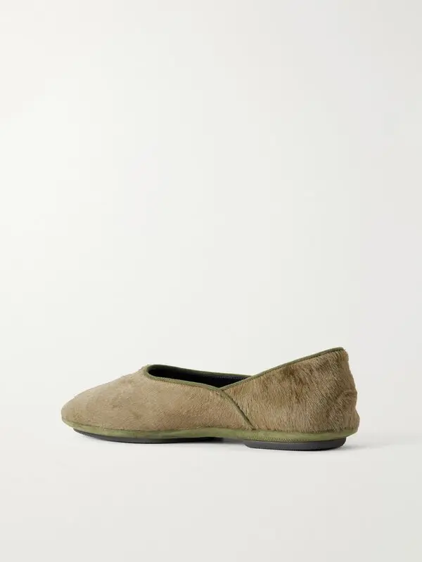 Anderson & Sheppard Calf Hair Slipper - Green