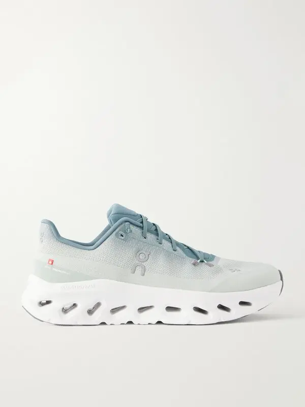 On Cloudtilt Stretch-knit Sneakers - Blue