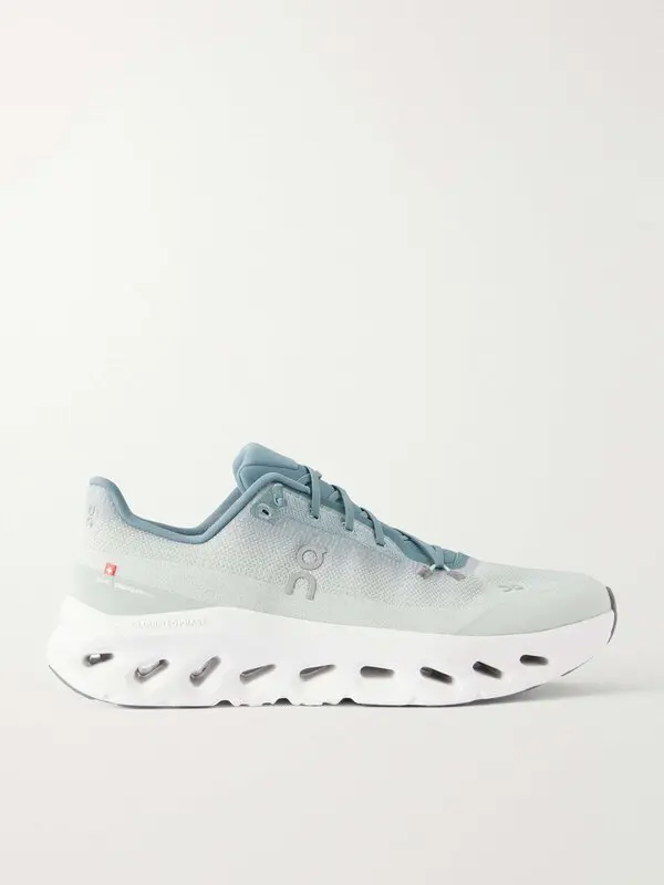On Cloudtilt Stretch-knit Sneakers - Teal