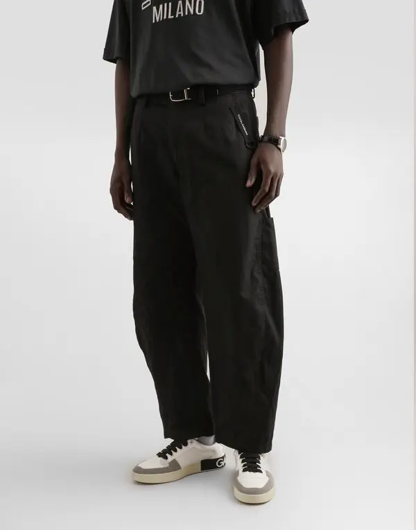 Dolce & Gabbana Technical Cotton Trousers - Black